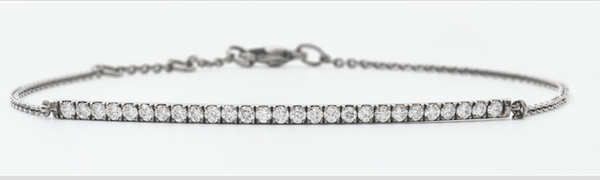 Line Dance Diamond Bracelet in18K Black Gold by The Perfect Provenance